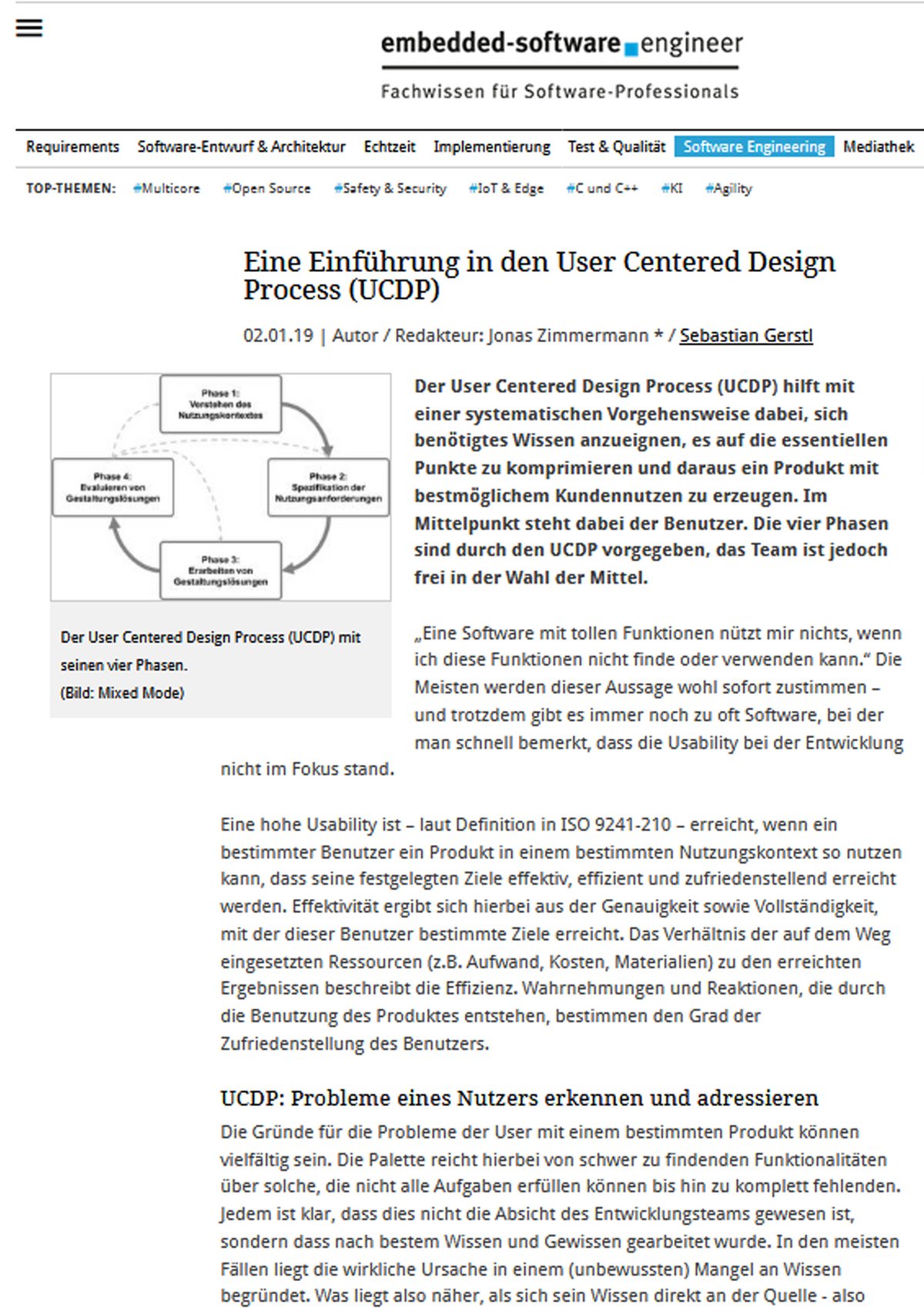 Eine Einführung in den User Centered Design Process (UCDP)